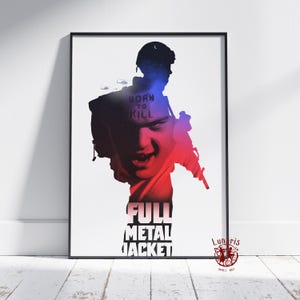 Full Metal Jacket Poster Matthew Modine Wall Art Unframed Canvas Print ...