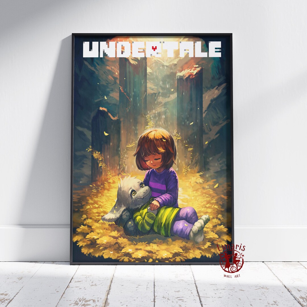 Undertale Poster | Frisk Wall Art | Unframed Canvas Print | Gift Game ...