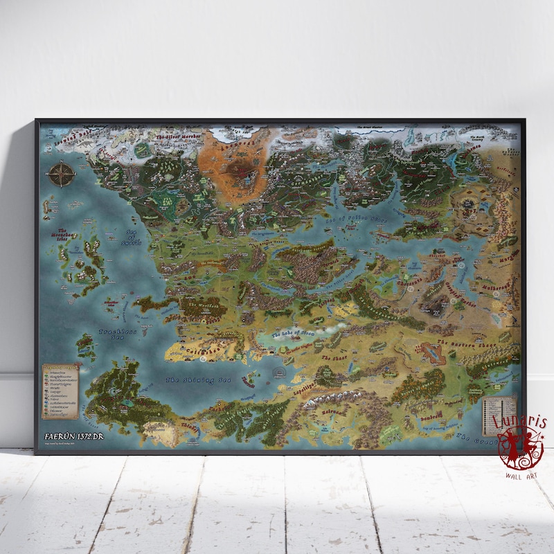 Forgotten Realms Map - Etsy