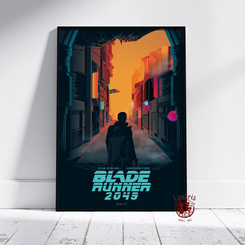 Blade Runner Poster | Deckard Wall Art | Unframed Canvas Print | Gift ...