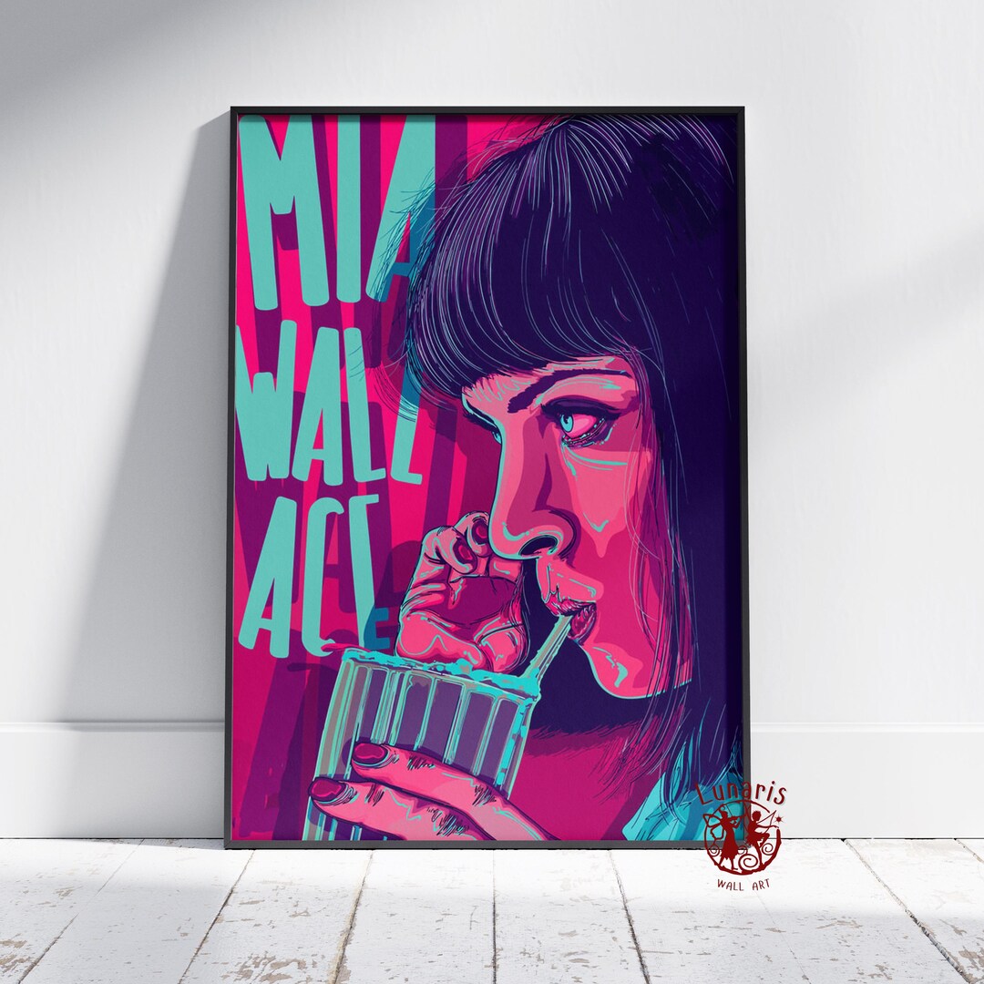 Pulp Fiction Poster | Mia Wallace Wall Art | Unframed Canvas Print ...