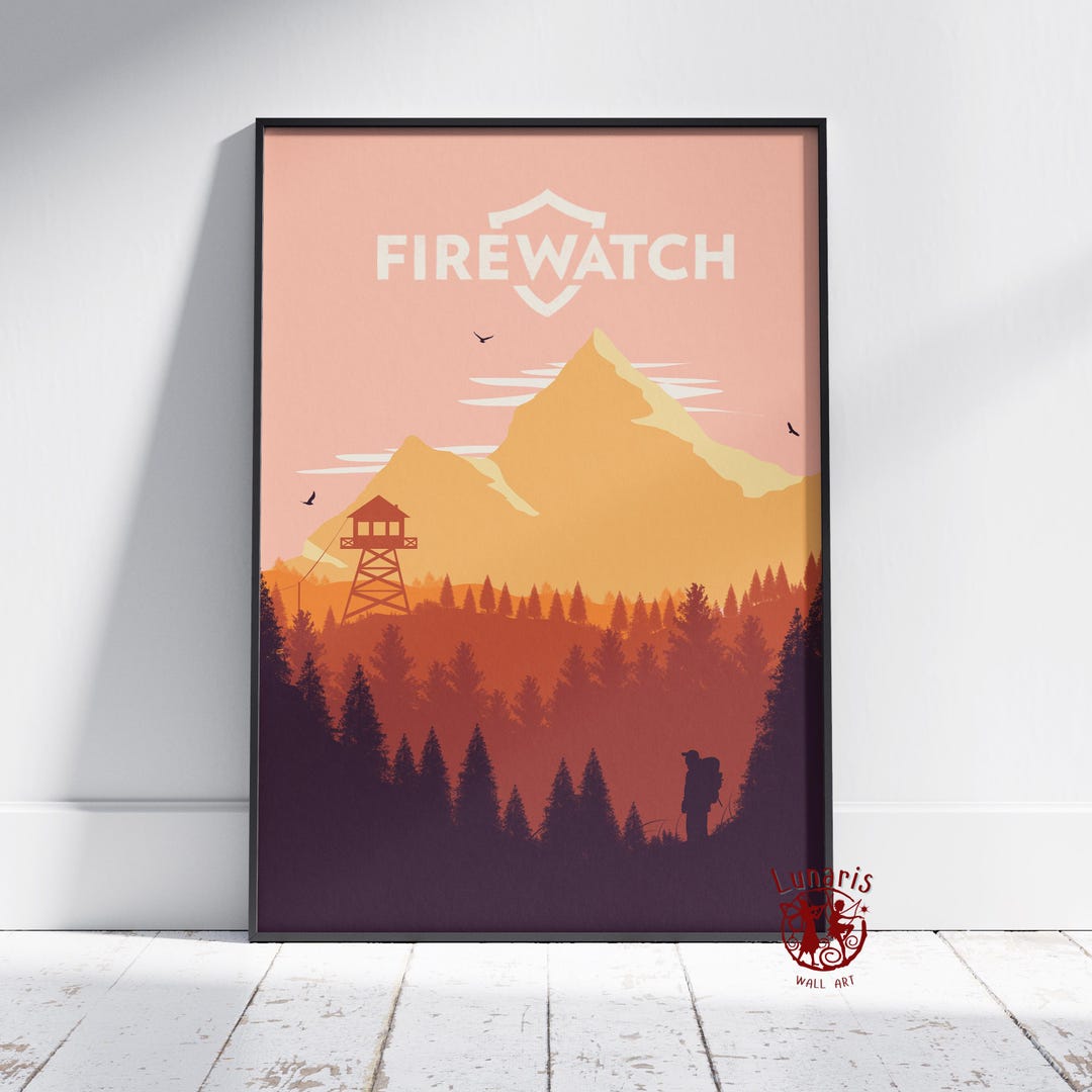 Firewatch Poster | Adventure Game Wall Art | Unframed Canvas Print ...