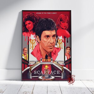 Scarface Poster | Tony Montana Wall Art | Unframed Canvas Print | Gift ...