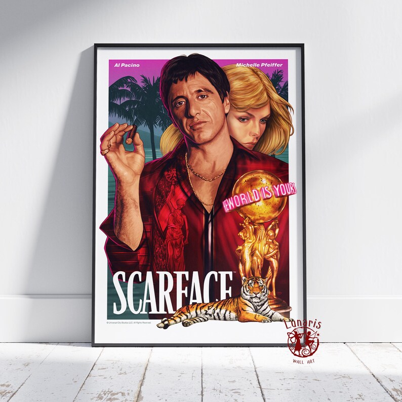Scarface Poster | Tony Montana Wall Art | Unframed Canvas Print | Gift ...