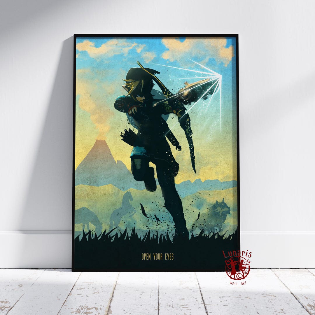 Classic Video Game Characters Poster | Zelda Wall Art | Unframed Canvas ...