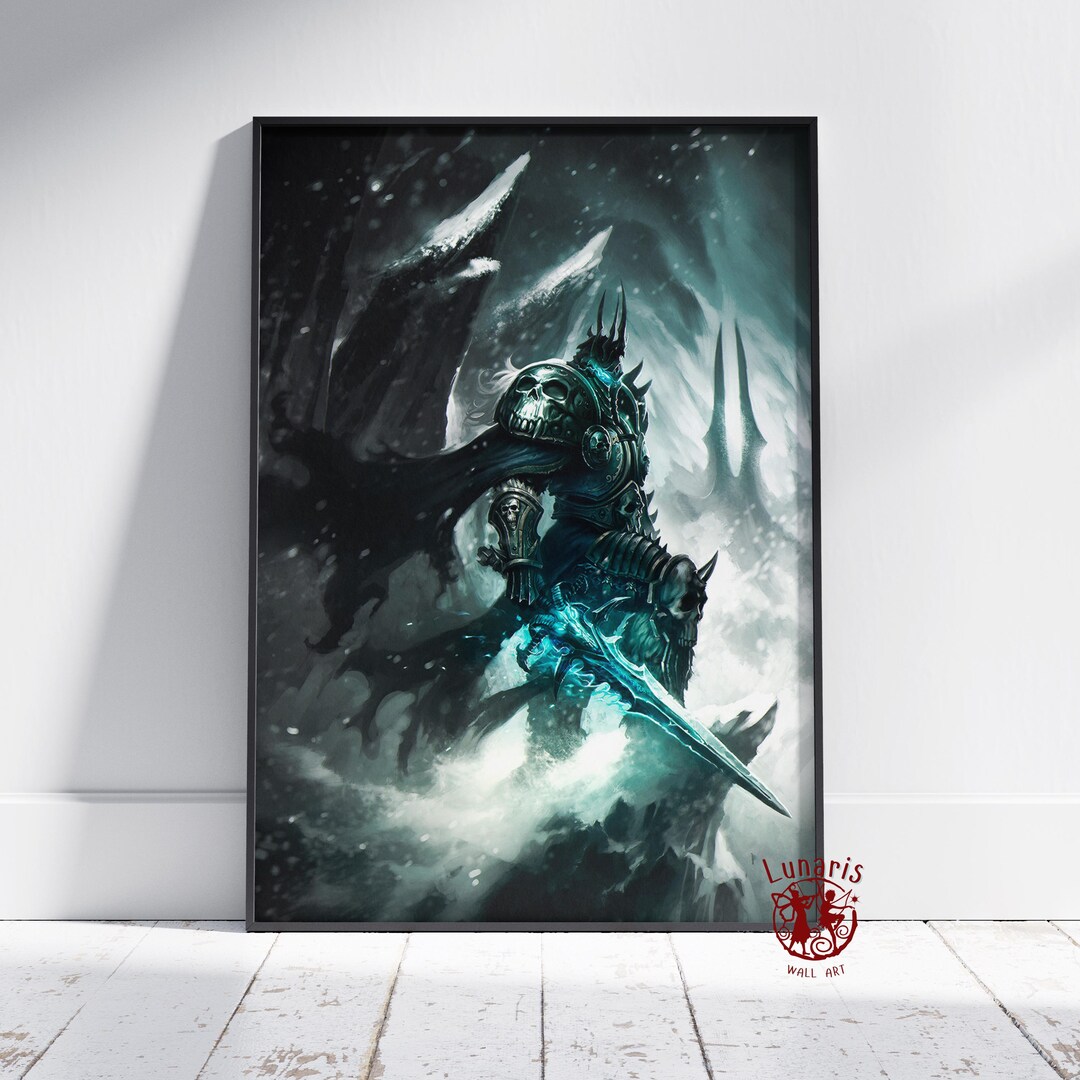 World of Warcraft Poster the Lich King Wall Art Unframed Canvas Print ...