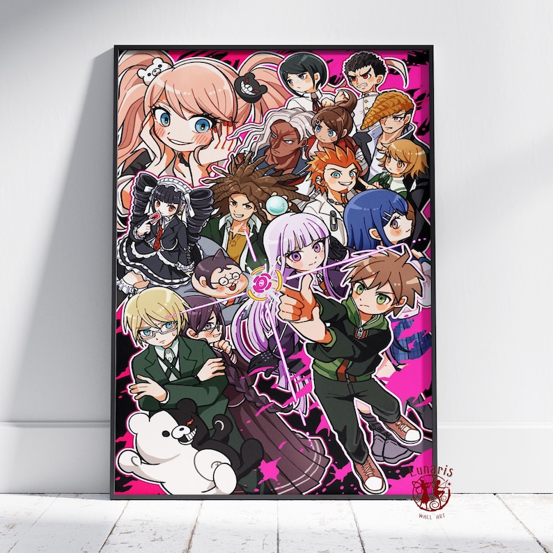 Danganronpa Poster | Junko Enoshima Wall Art | Unframed Canvas Print ...