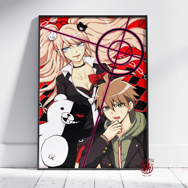 Danganronpa Poster | Junko Enoshima Wall Art | Unframed Canvas Print ...