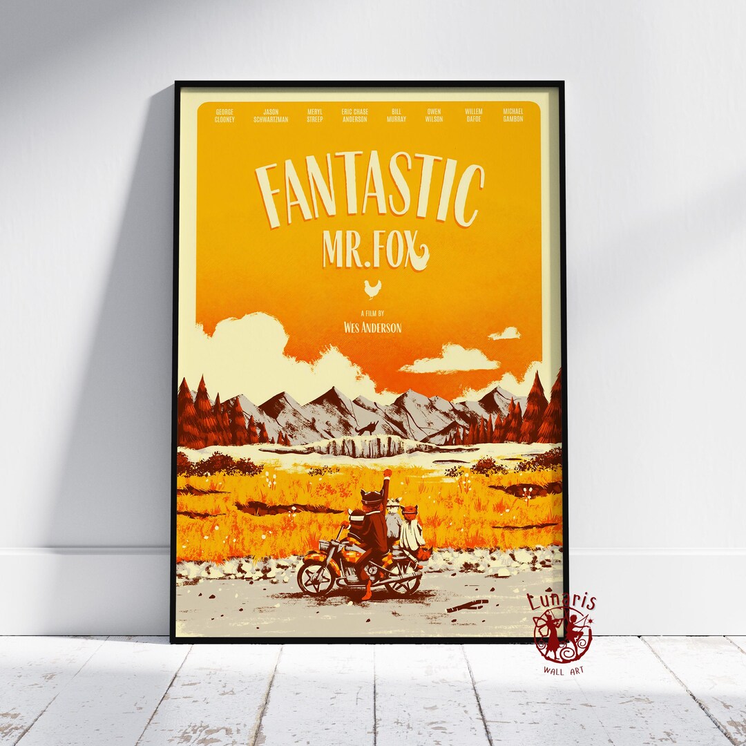 Fantastic Mr. Fox Poster | Wes Anderson Wall Art | Unframed Canvas ...