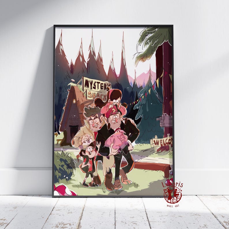 Gravity Falls Poster | Mystery Shack Wall Art | Unframed Canvas Print ...