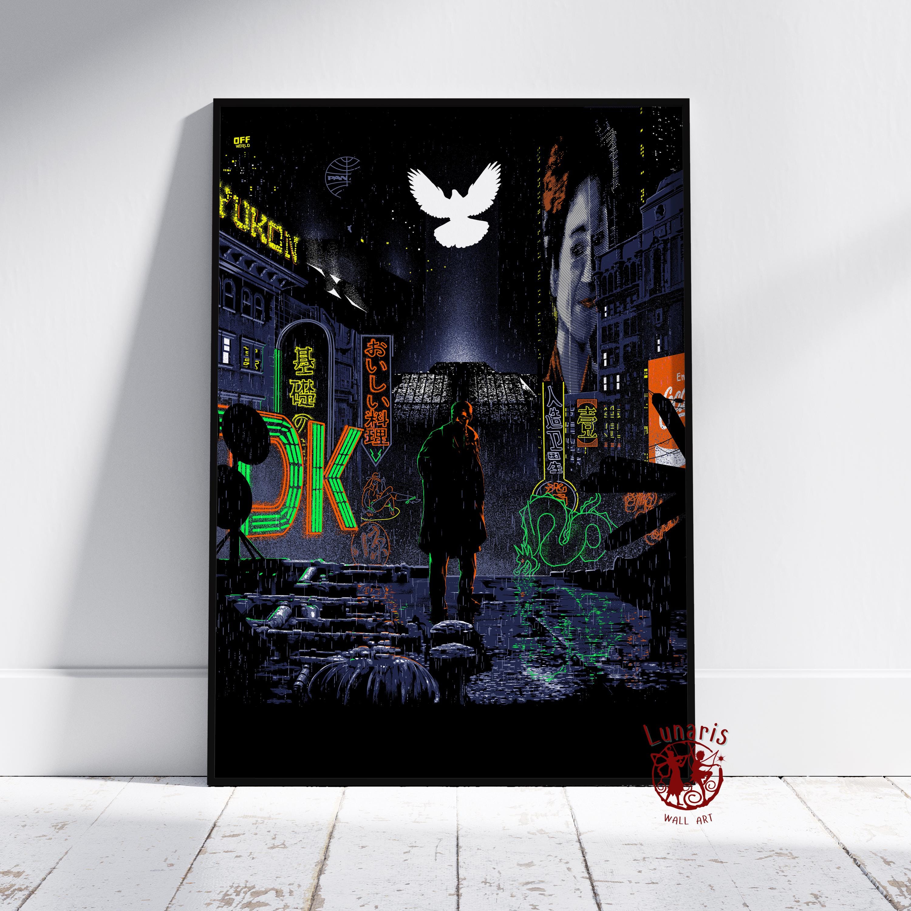 Blade Runner Poster | Deckard Wall Art | Unframed Canvas Print | Gift ...
