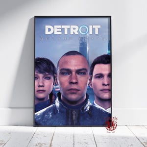 Detroit Become Human Poster | Connor Wall Art | Unframed Canvas Print ...