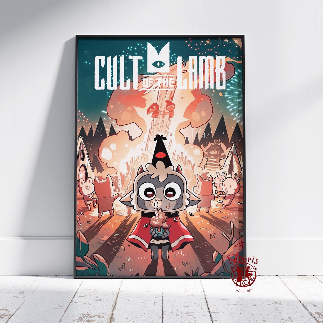 Cult of the Lamb Poster | the Lamb Wall Art | Unframed Canvas Print ...