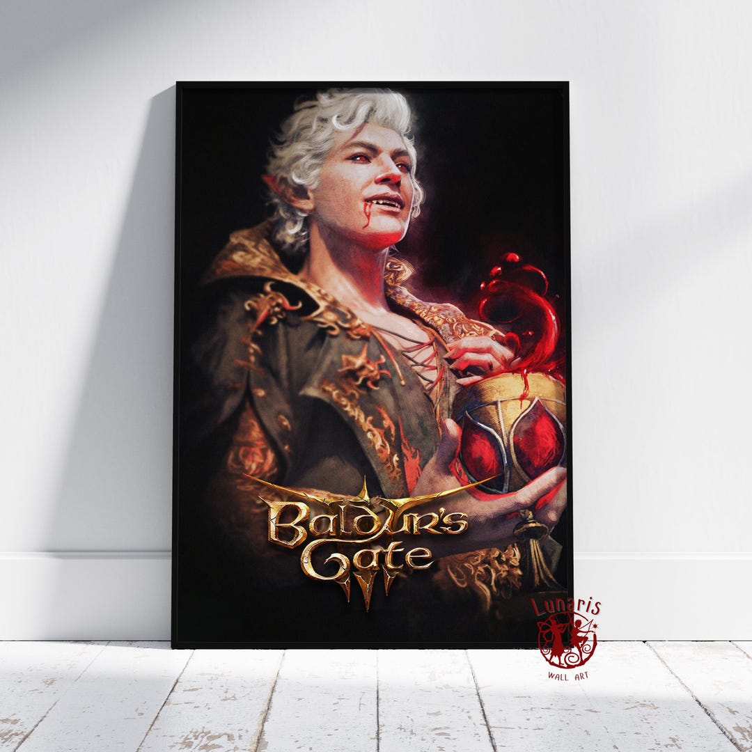 Baldur's Gate Poster | Astarion Wall Art | Unframed Canvas Print | Gift ...