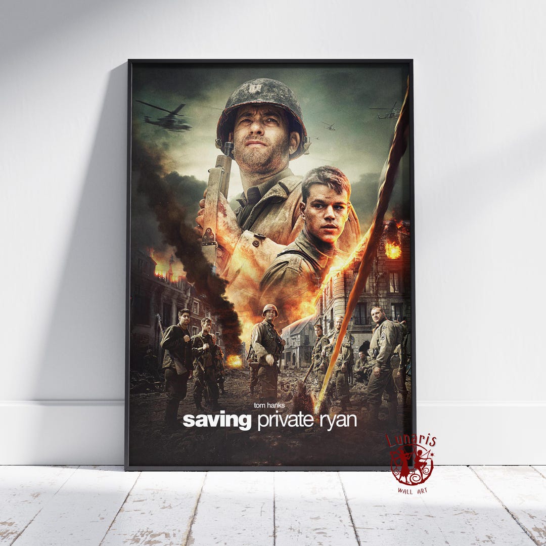 Saving Private Ryan Poster | Matt Damon Wall Art | Unframed Canvas ...
