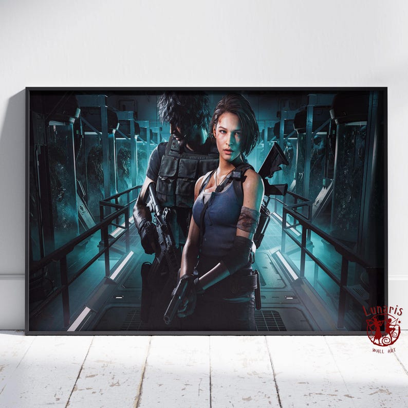 Resident Evil 3 Poster | Jill Valentine Wall Art | Unframed Canvas ...