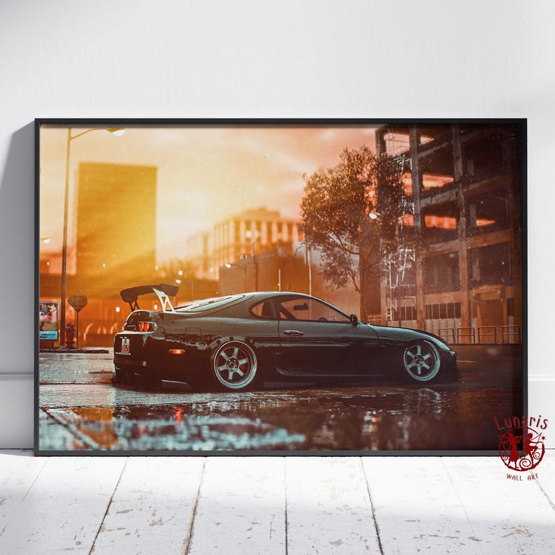 Toyota Supra Poster | Supra MK4 Wall Art | Unframed Canvas Print | Gift ...