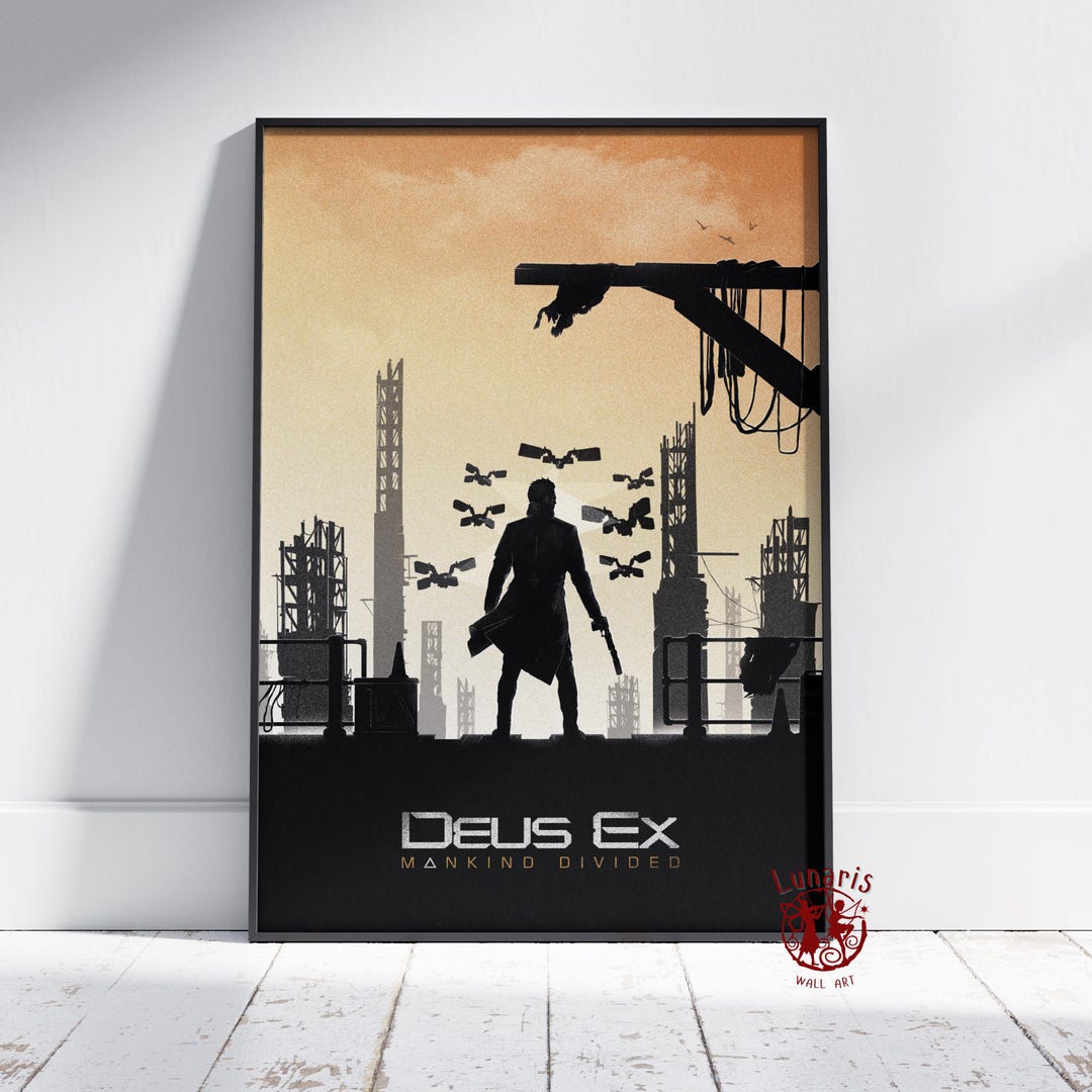 Deus Ex Poster | Adam Jensen Wall Art | Unframed Canvas Print | Gift ...