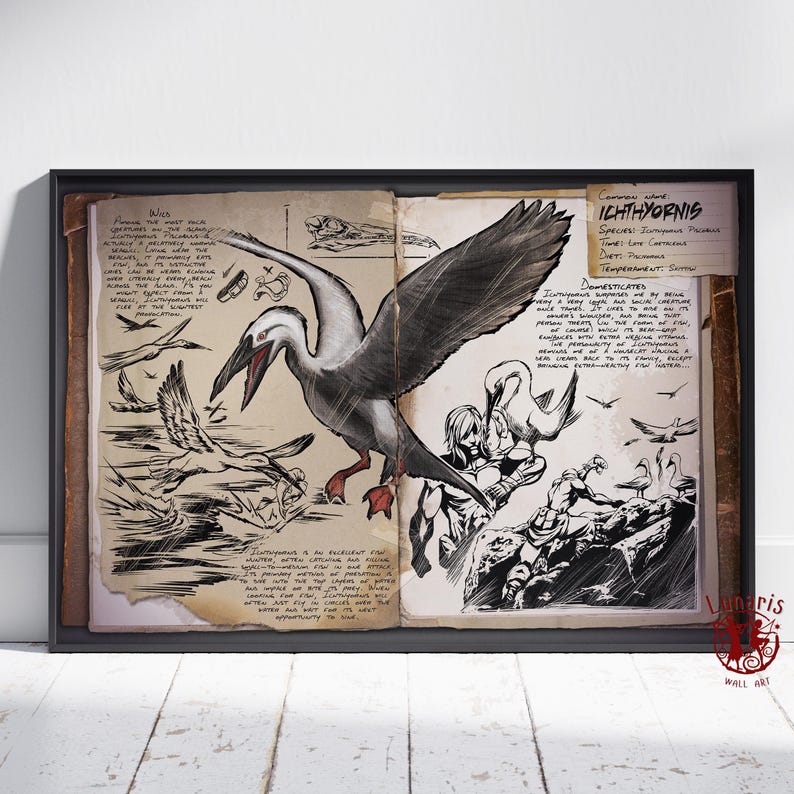 Ark Survival Evolved Dossiers Poster | Yi Ling Wall Art | Unframed ...