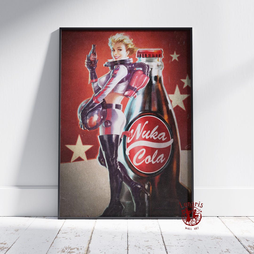 Nuka Cola Poster | Nuka World Wall Art | Unframed Canvas Print | Gift ...