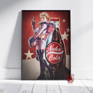 Nuka Cola Poster Nuka World Wall Art Unframed Canvas Print Gift Game ...