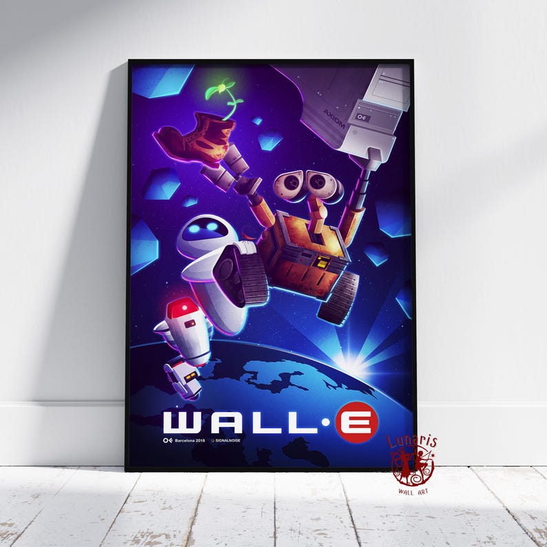 Wall-e Poster | Ben Burtt Wall Art | Unframed Canvas Print | Gift Movie ...