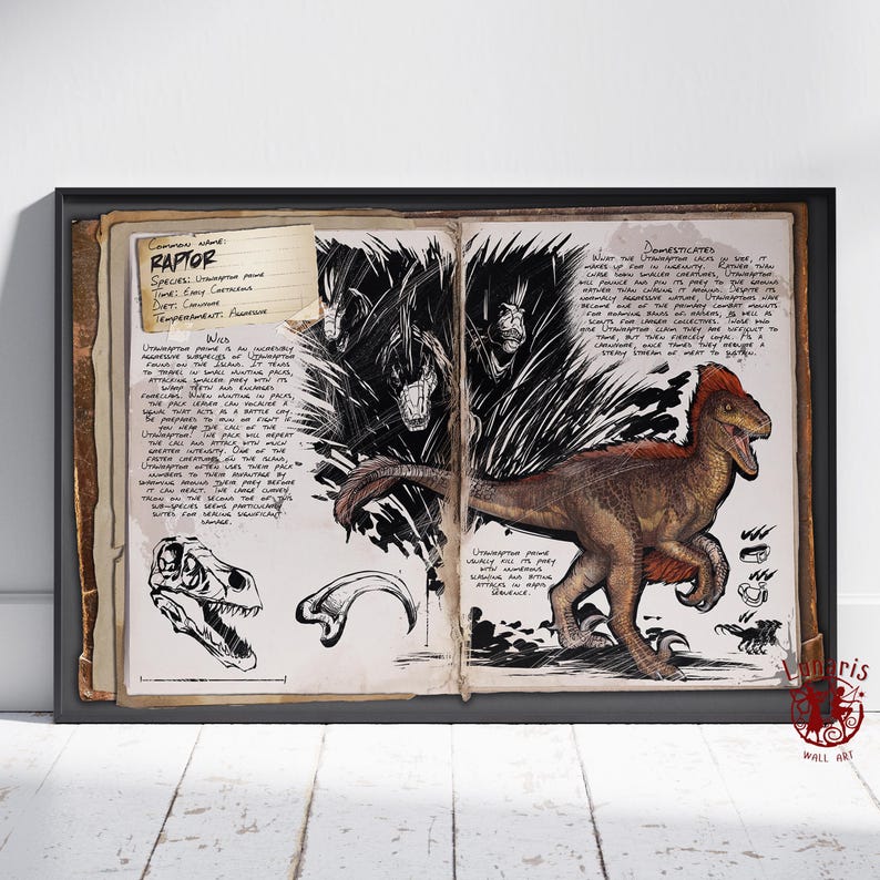 Ark Survival Evolved Dossiers Poster | Yi Ling Wall Art | Unframed ...