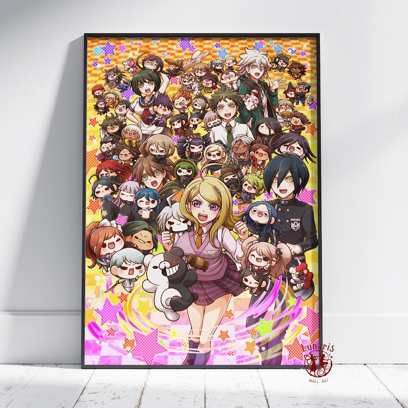 Danganronpa Poster | Junko Enoshima Wall Art | Unframed Canvas Print ...
