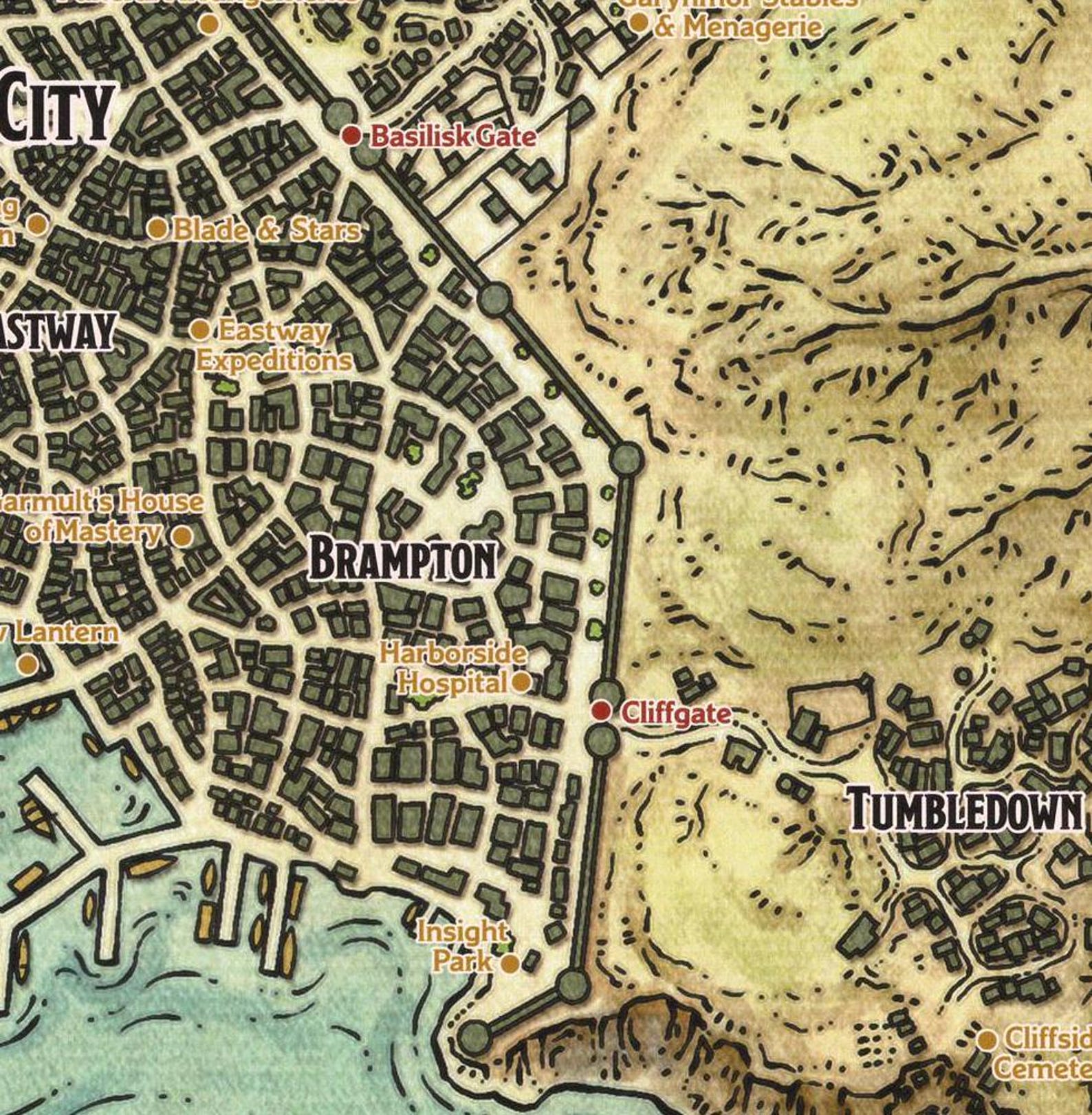 Baldur's Gate Map Poster | Dungeons & Dragons Wall Art | Unframed ...