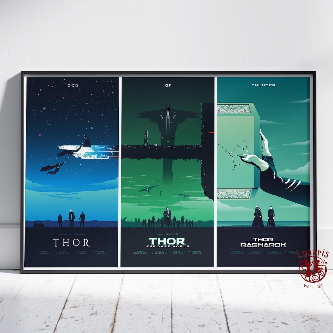 Thor Ragnarok Poster Thor Wall Art Unframed Canvas Print Gift Movie ...
