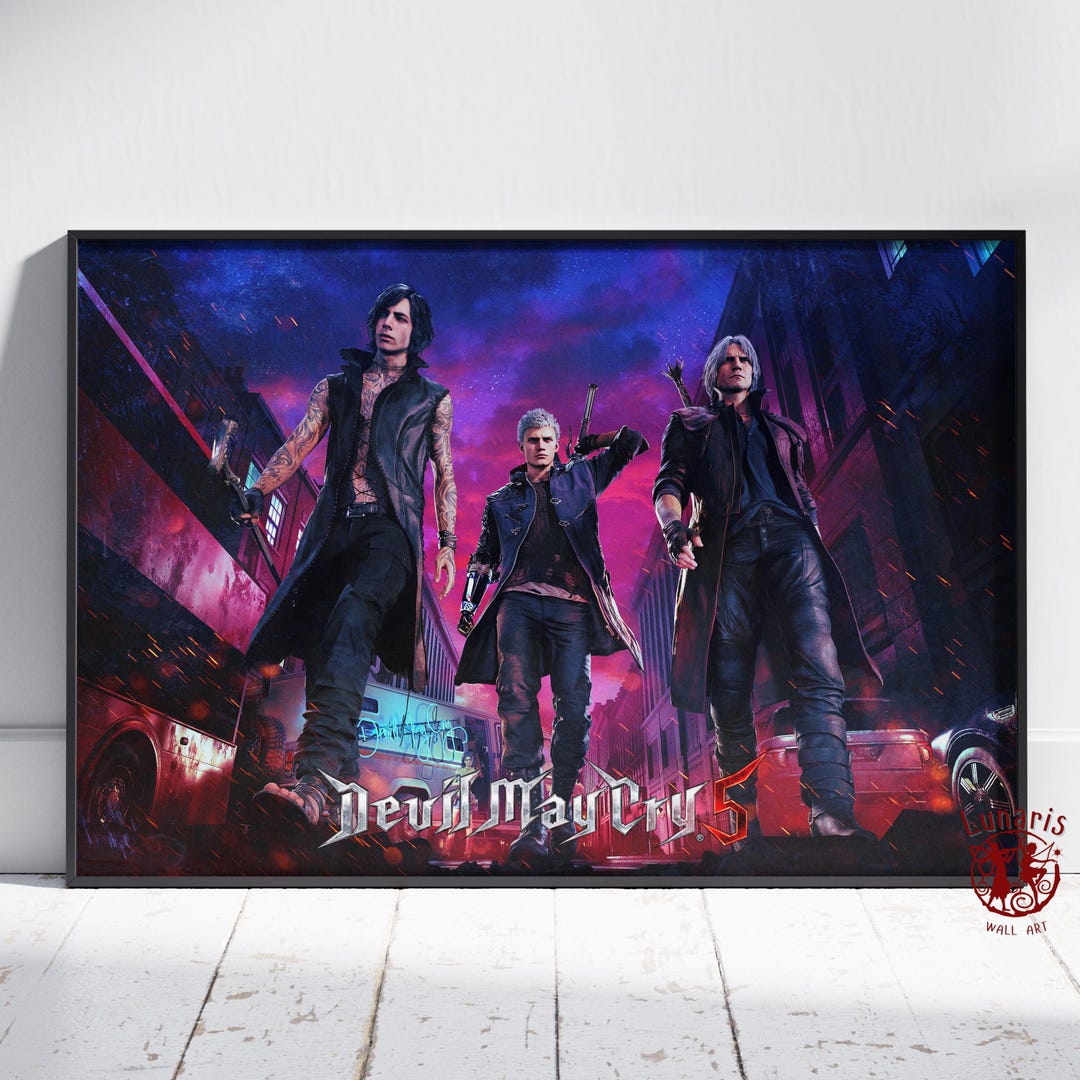 Devil May Cry Poster | Dante Wall Art | Unframed Canvas Print | Gift ...