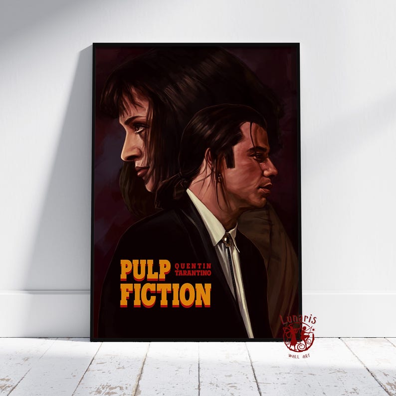 Pulp Fiction Poster | Mia Wallace Wall Art | Unframed Canvas Print ...
