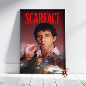Scarface Poster | Tony Montana Wall Art | Unframed Canvas Print | Gift ...