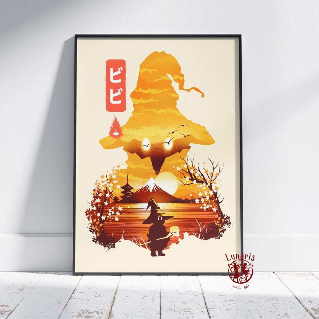 Black Mage Poster | Final Fantasy Wall Art | Unframed Canvas Print ...