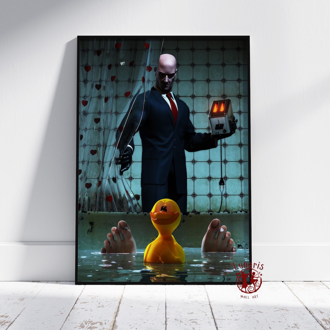 Hitman Game Poster | Agent47 Wall Art | Unframed Canvas Print | Gift Game Poster - Etsy