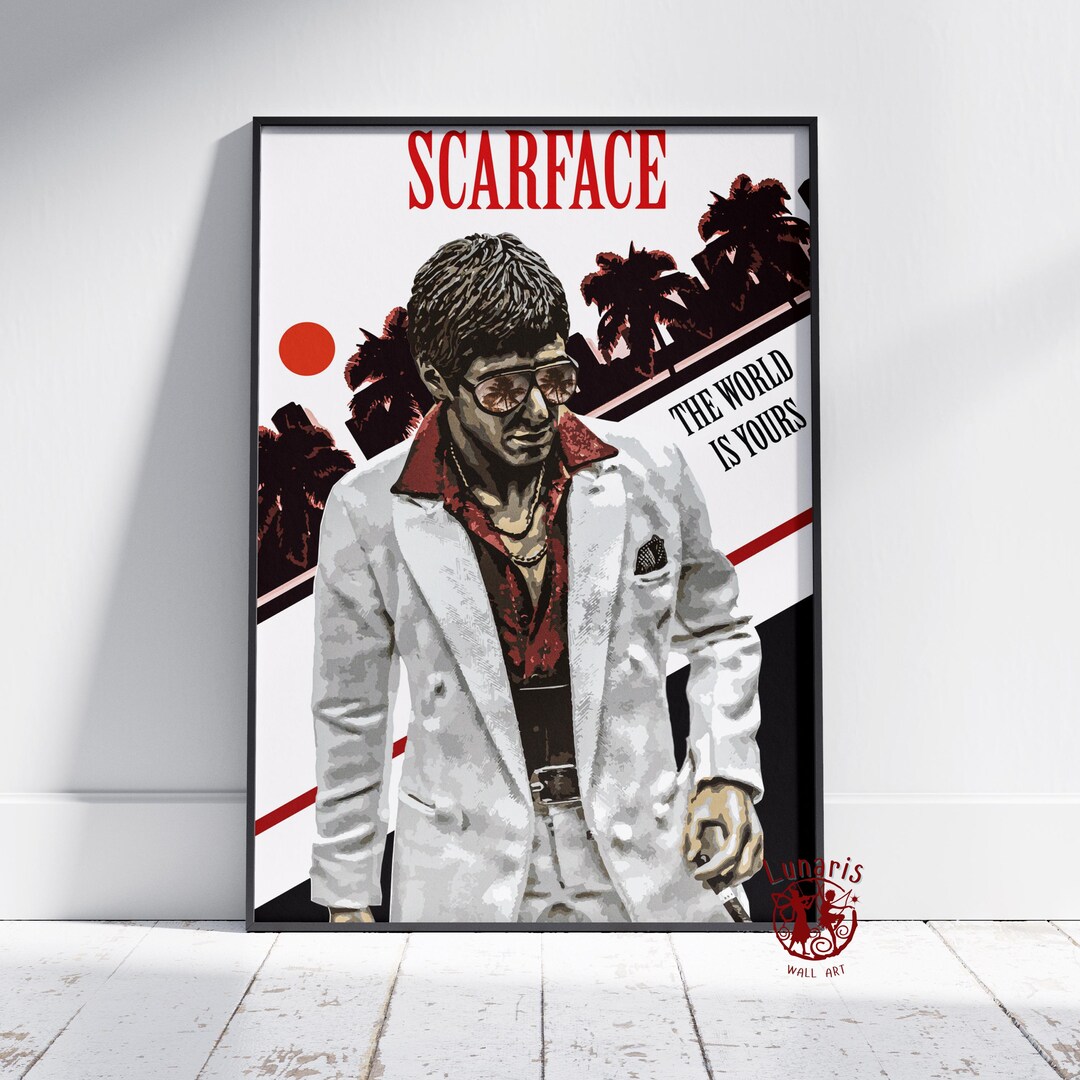 Scarface Poster | Tony Montana Wall Art | Unframed Canvas Print | Gift ...