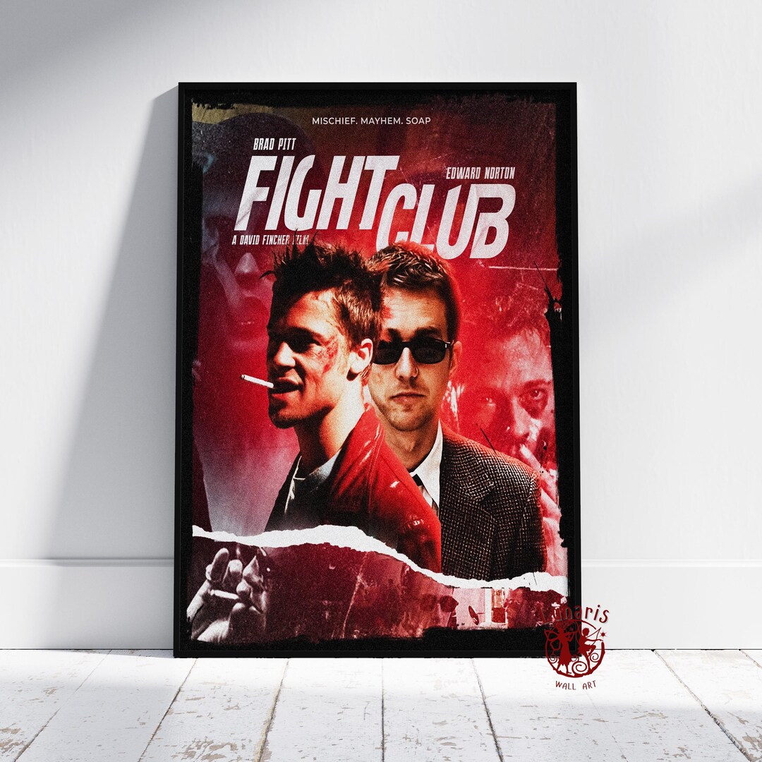 Fight Club Poster | Tyler Durden Wall Art | Unframed Canvas Print ...