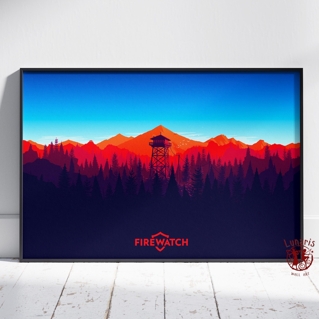 Firewatch Poster | Adventure Game Wall Art | Unframed Canvas Print | Gift Game Poster #2 - Etsy