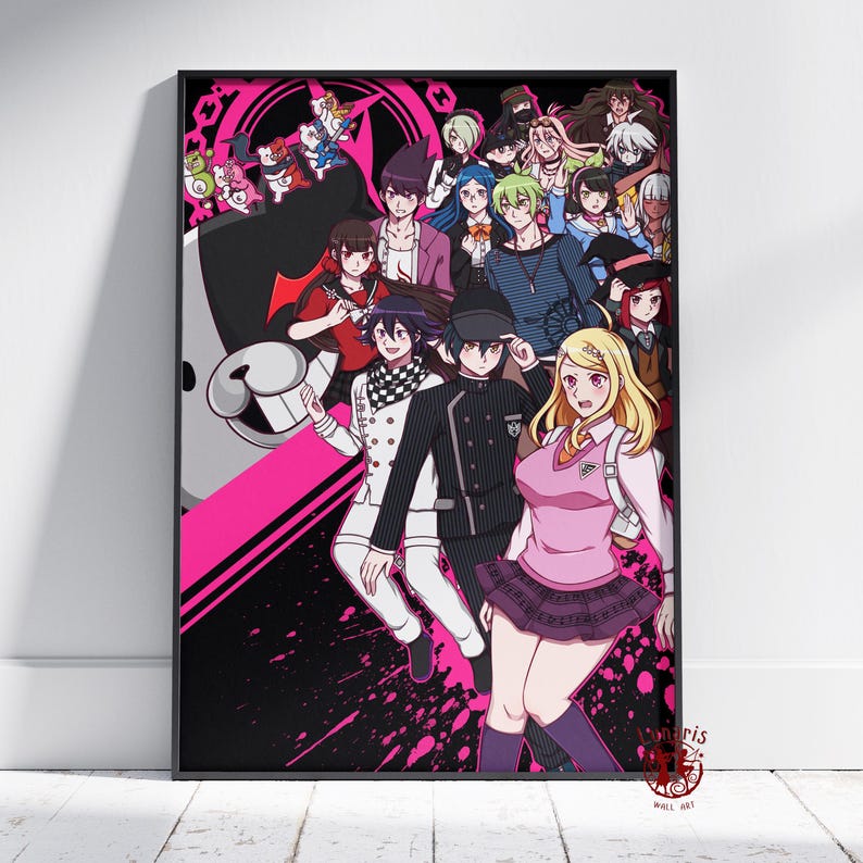 Danganronpa Poster | Junko Enoshima Wall Art | Unframed Canvas Print ...