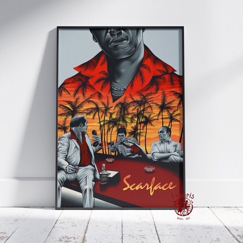 Scarface Poster | Tony Montana Wall Art | Unframed Canvas Print | Gift ...