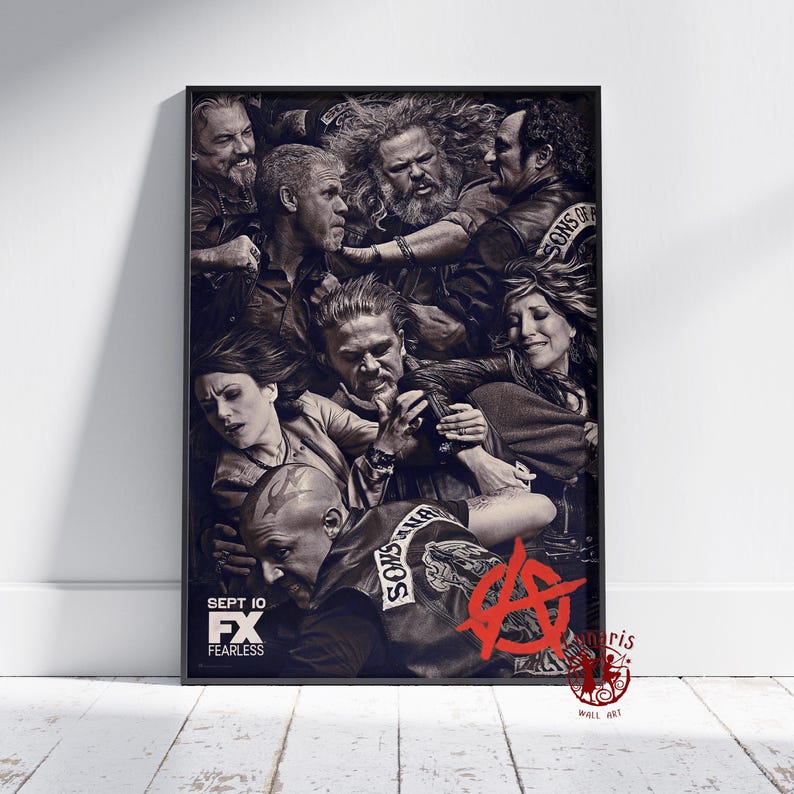 Sons of Anarchy Poster | Jax Wall Art | Unframed Canvas Print | Gift TV ...