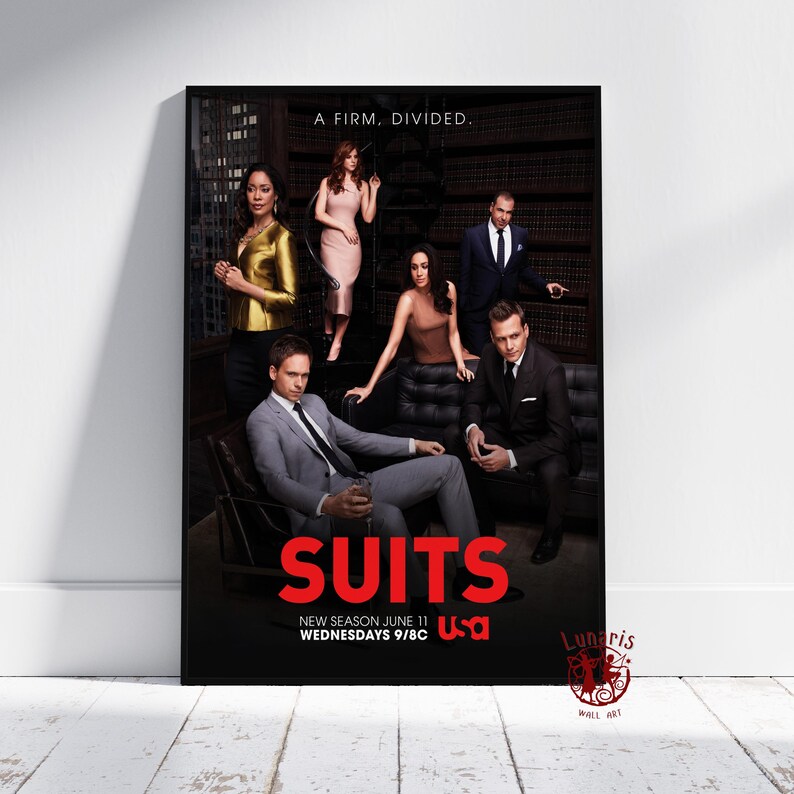 Suits Poster | Harvey Specter Wall Art | Unframed Canvas Print | Gift ...