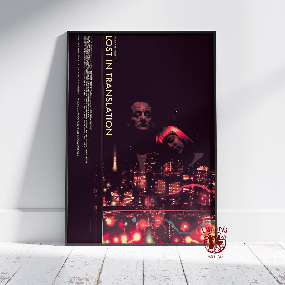 Lost in Translation Poster | Charlotte Wall Art | Unframed Canvas Print ...