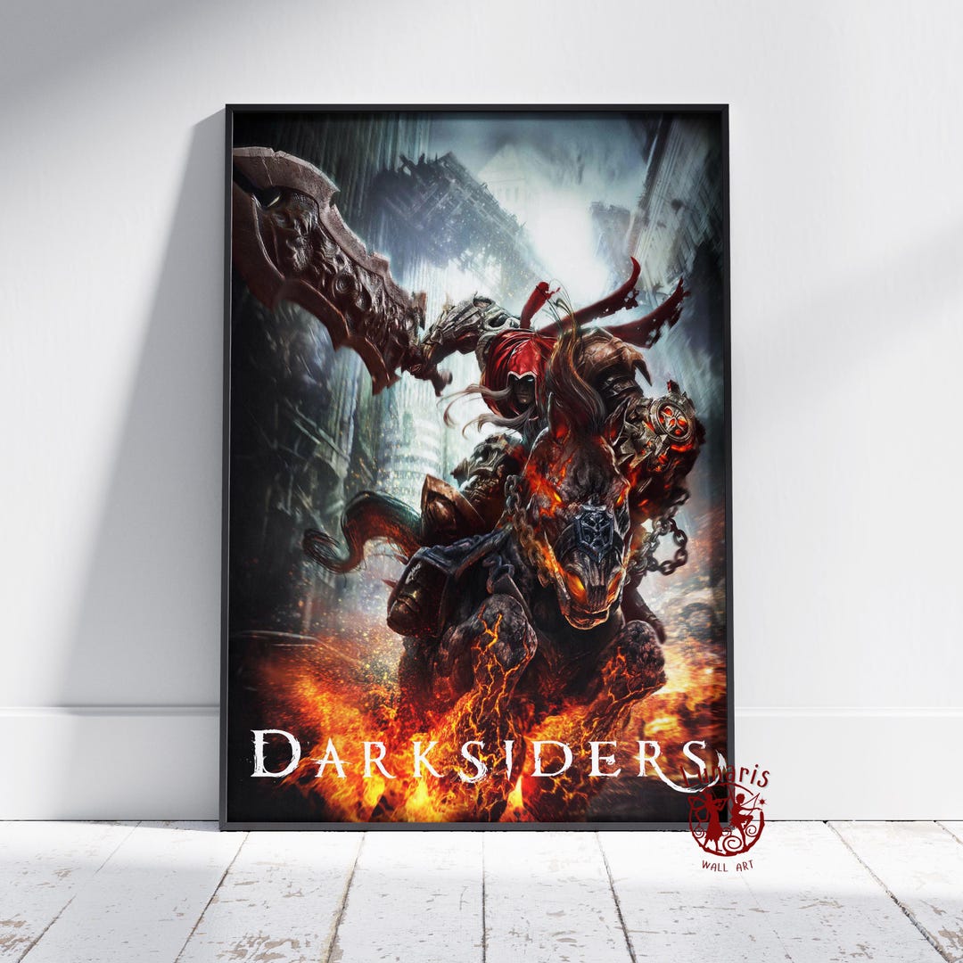 Darksiders Poster | War Wall Art | Unframed Canvas Print | Gift Game ...