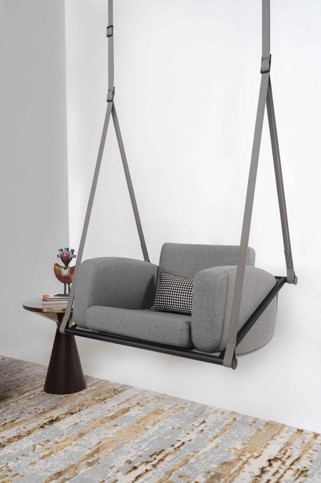 Luxury Sofa Swing - Single Seater in GREY Color With Cushion-989mm X ...
