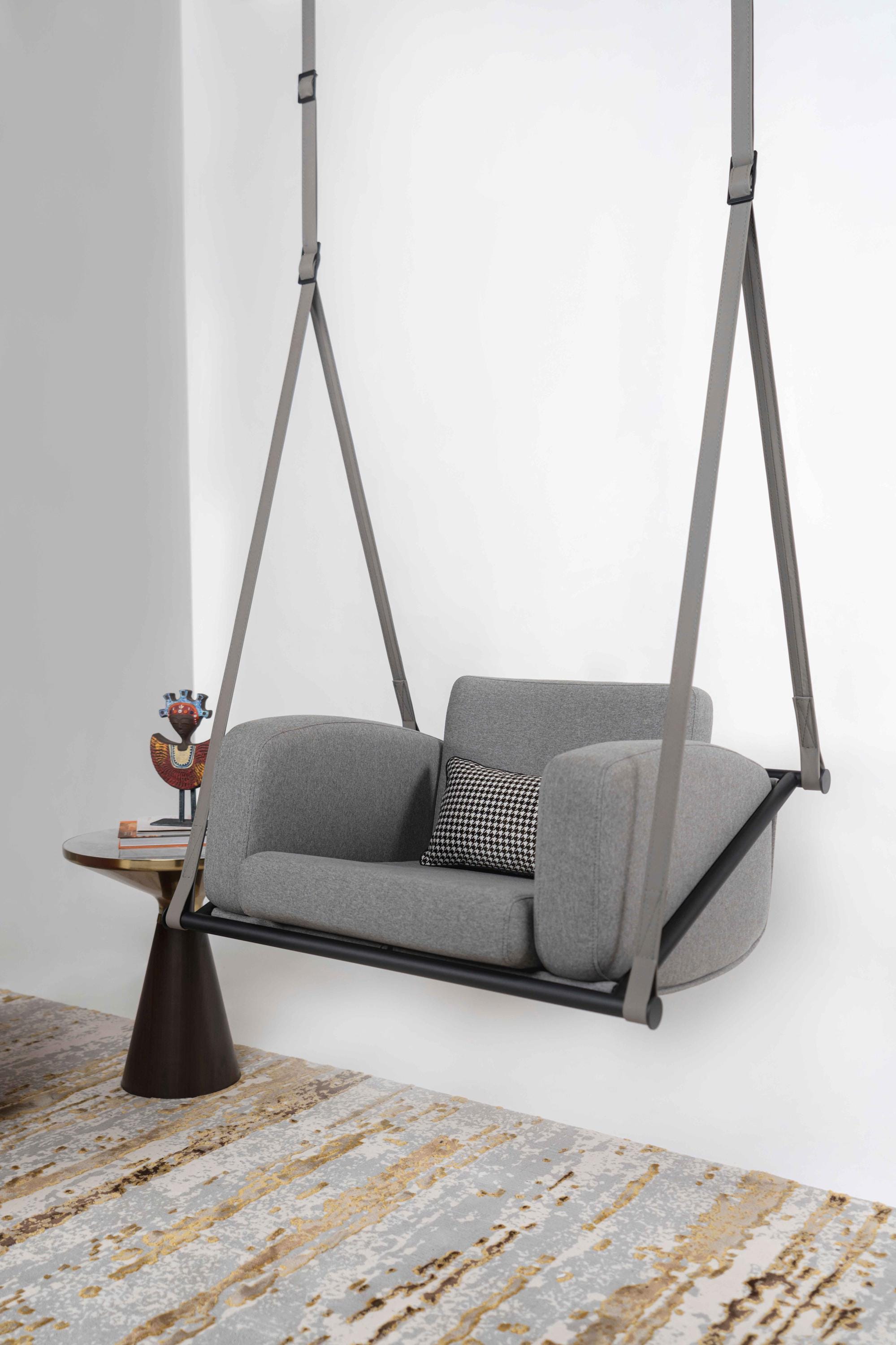 Luxury Sofa Swing - Single Seater in GREY Color With Cushion-989mm X ...