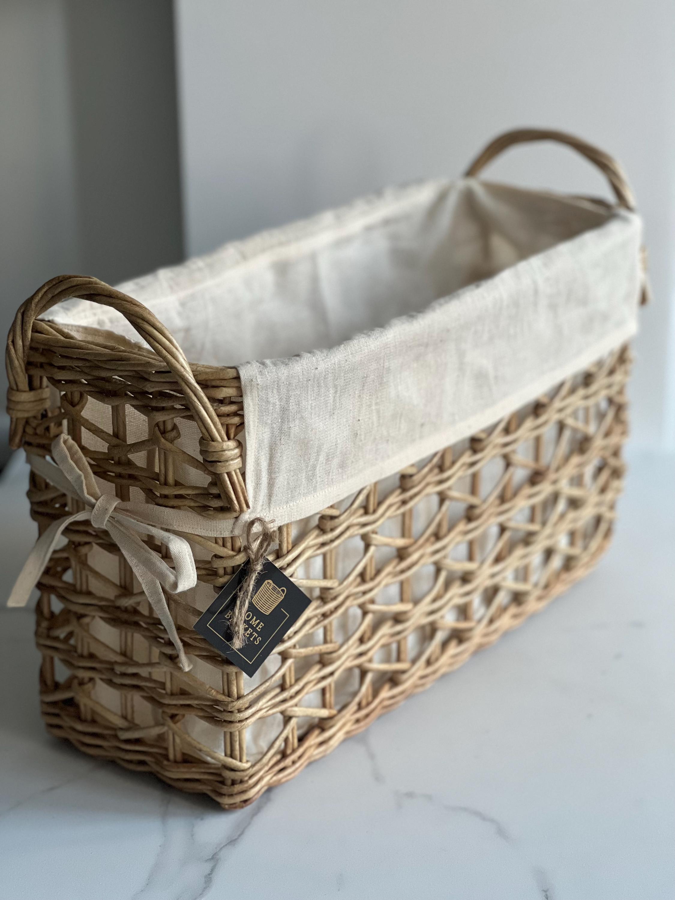 Cozy Wicker Basket,wicker Organiser,woven Basket,basic Basket ...