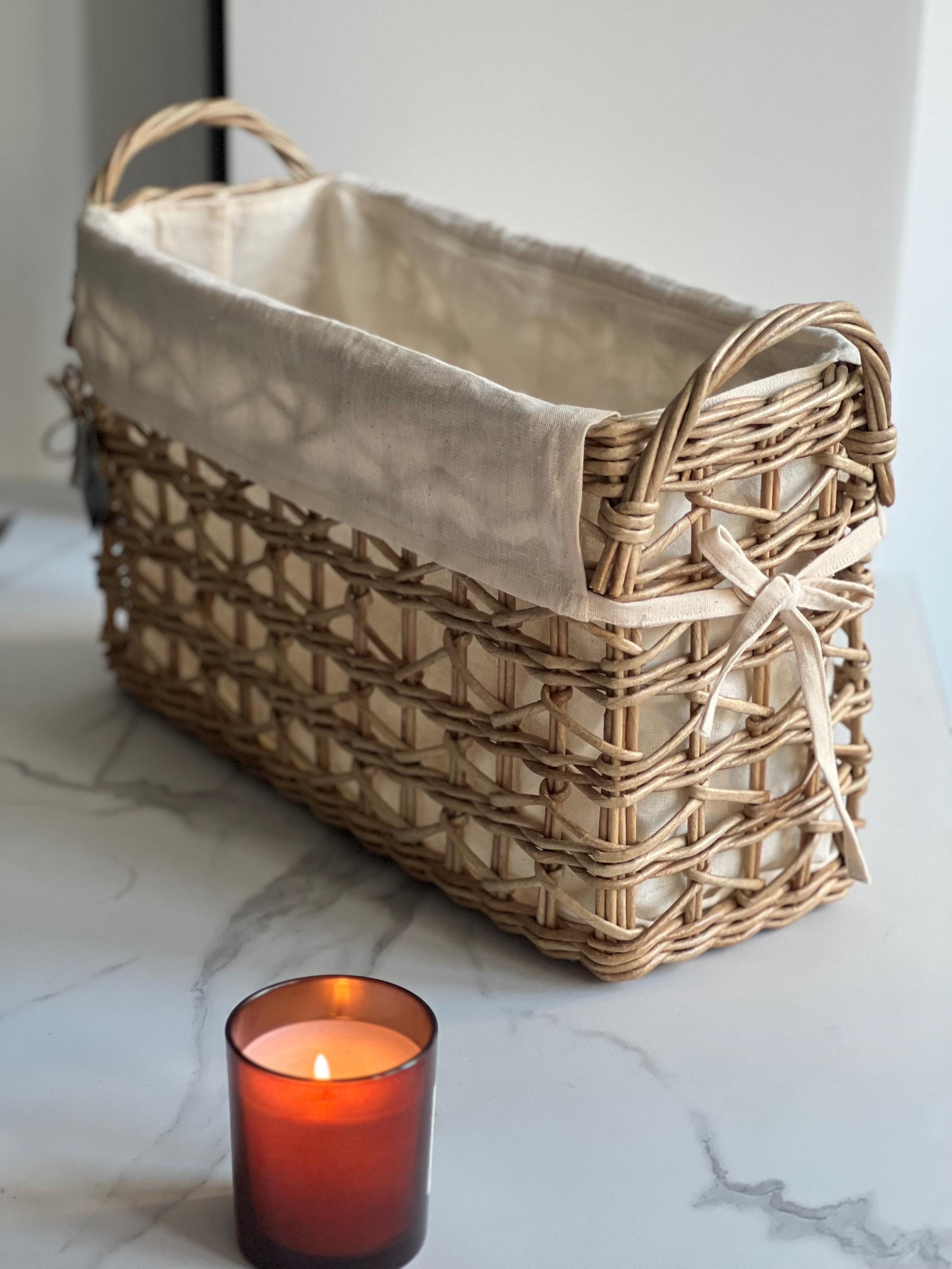 Cozy Wicker Basket,wicker Organiser,woven Basket,basic Basket ...