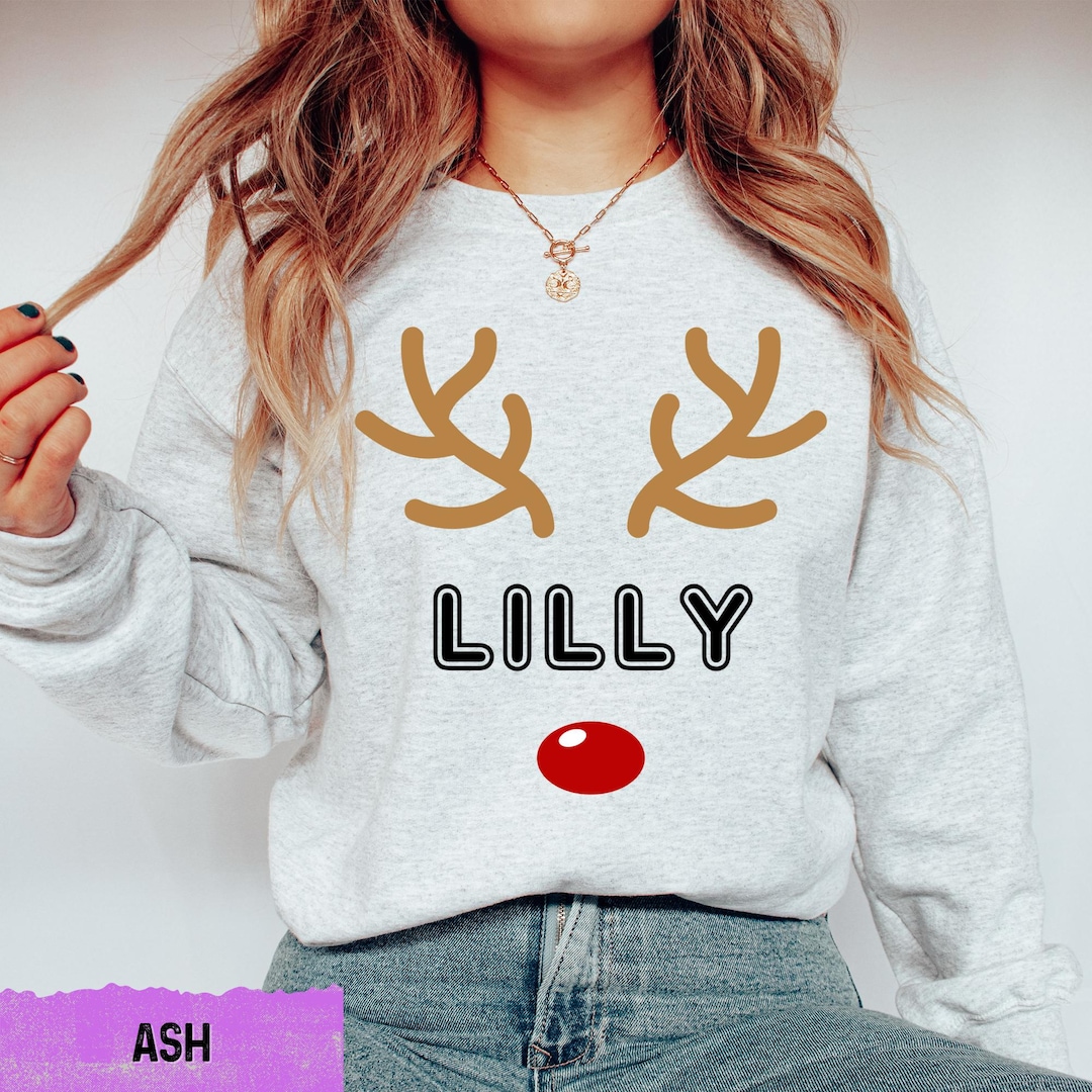 Personalized Christmas Family Matching Sweatshirts / Reindeer Family ...