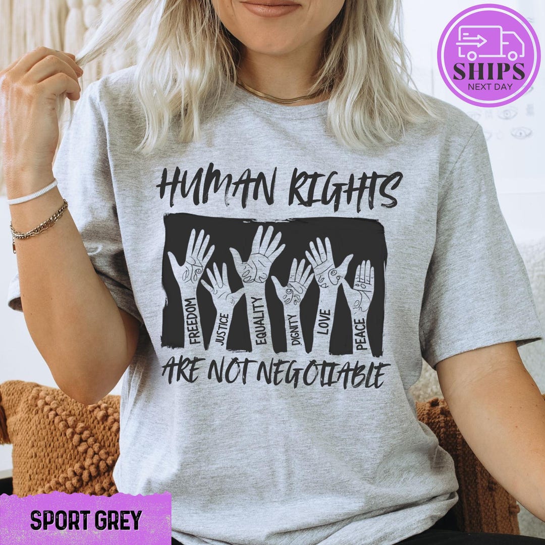 Human Rights Comfort Colors T-shirt: Equality, Justice, Freedom - Etsy